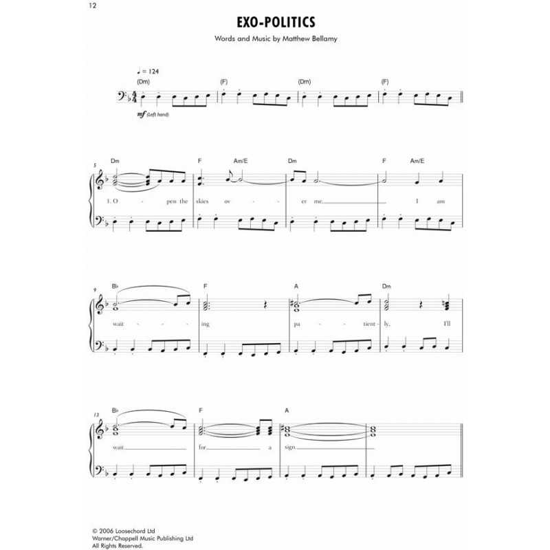 MUSE THE EASY PIANO SONGBOOK - Planète Partitions