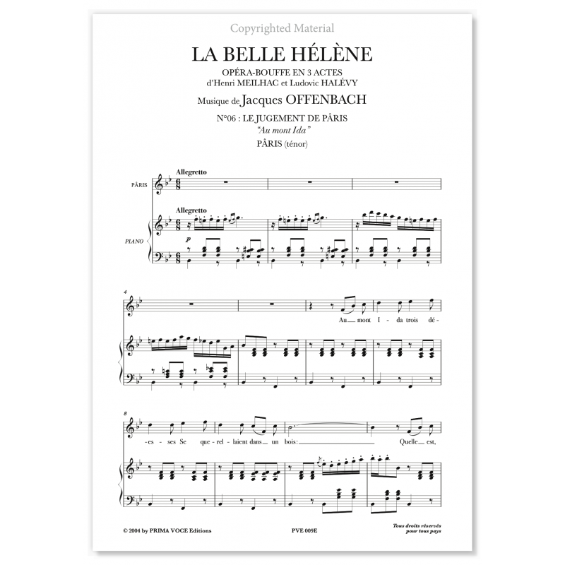 Sheet music HIS FAMOUS OPERETTA ARIAS : TENOR VOL.I Jacques OFFENBACH ...